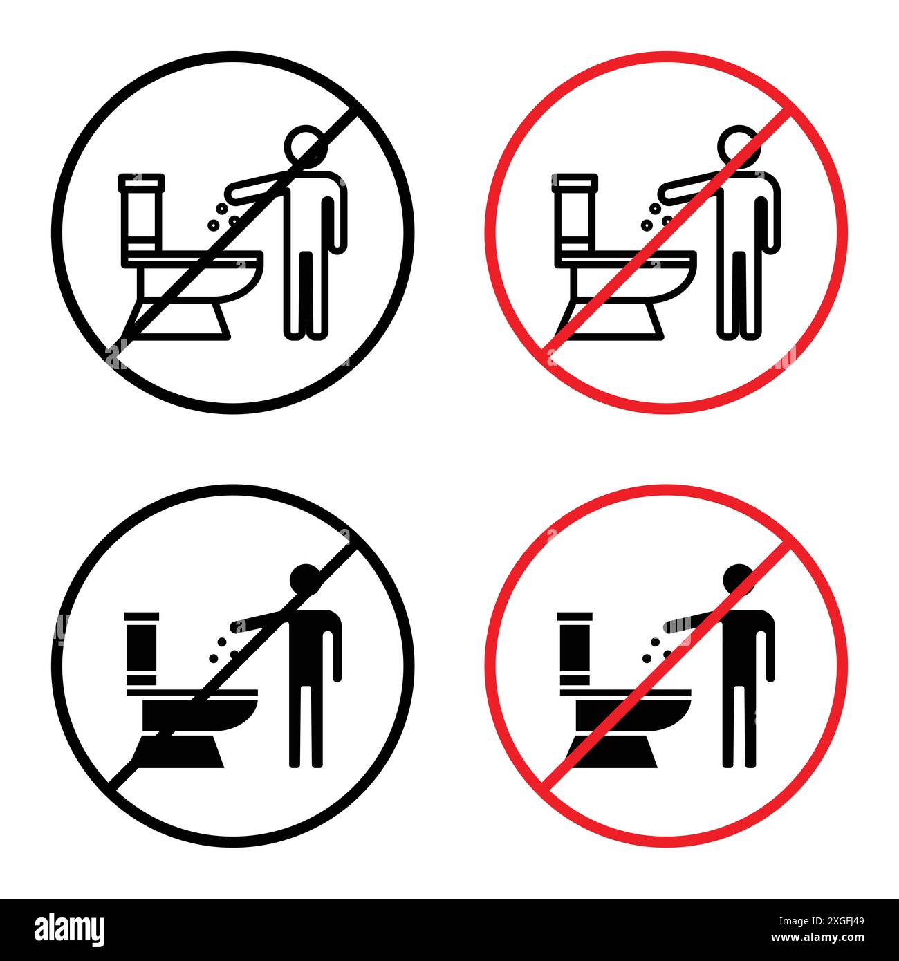 Do not litter in toilet sign vector logo set collection for web app ui ...