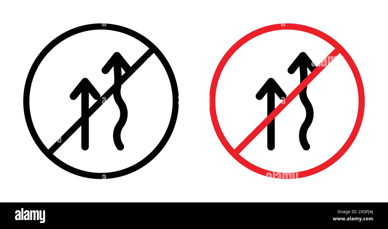 Do not overtake traffic Sign vector logo set collection for web app ui ...
