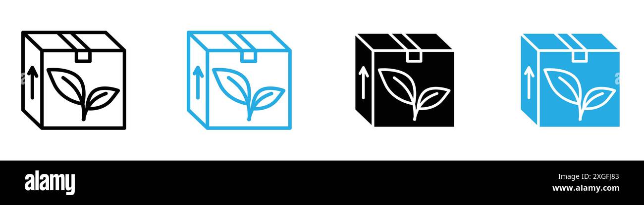 Eco packaging icon vector logo set collection for web app ui Stock ...