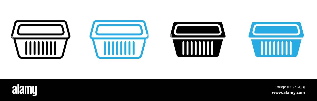 Aluminum foil food container icon vector logo set collection for web ...