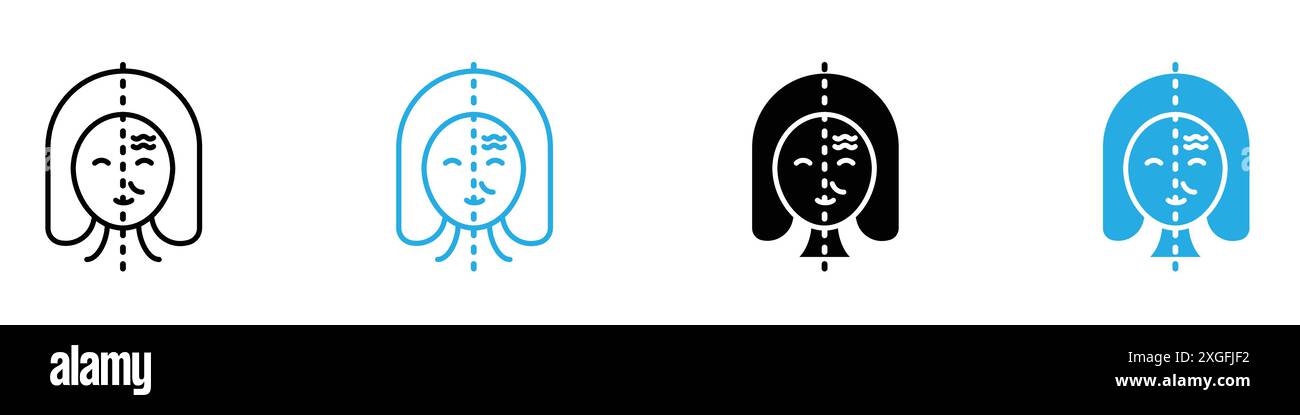 Facelifting procedure icon vector logo set collection for web app ui ...