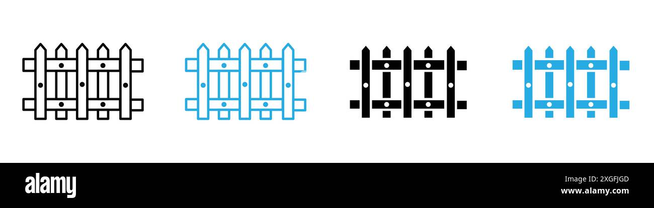 Fence icon vector logo set collection for web app ui Stock Vector Image ...