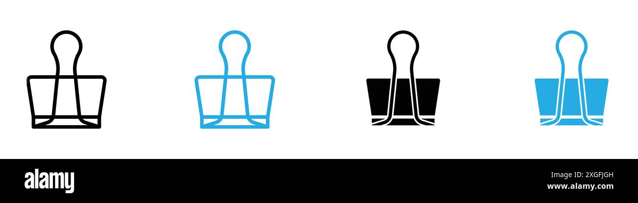Binder clip icon vector logo set collection for web app ui Stock Vector ...
