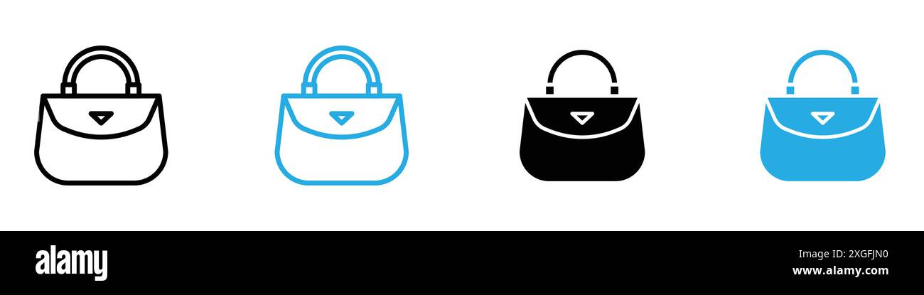 Hand bag icon vector logo set collection for web app ui Stock Vector ...