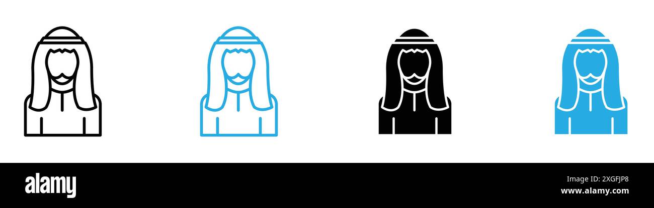 Arabic man icon vector logo set collection for web app ui Stock Vector ...