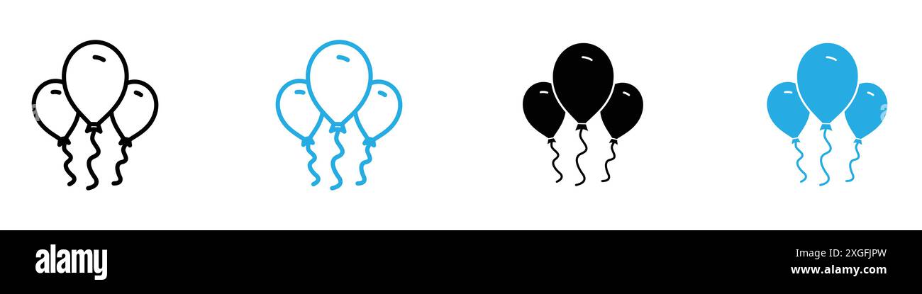 Balloons icon vector logo set collection for web app ui Stock Vector ...