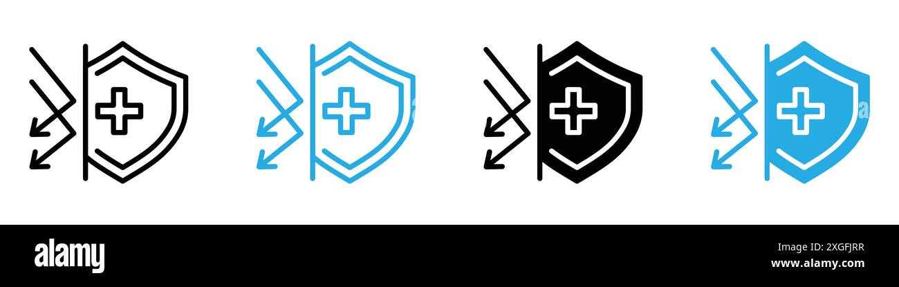 Immune guard icon vector logo set collection for web app ui Stock ...