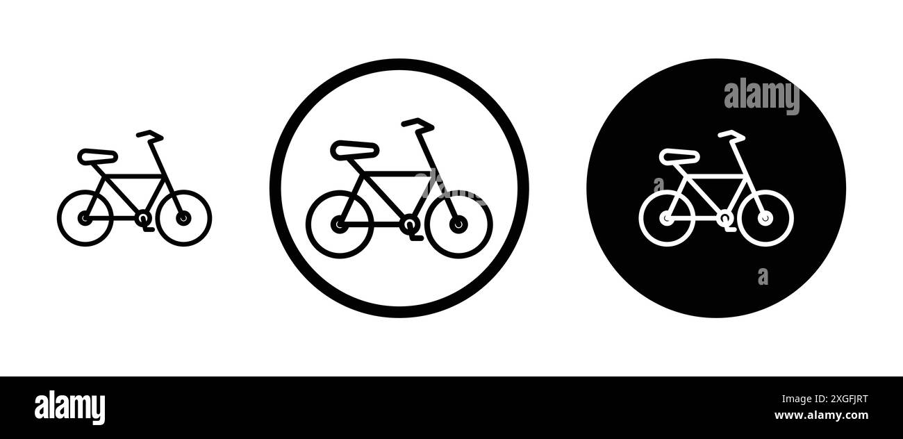 Bicycle icon vector logo set collection for web app ui Stock Vector ...