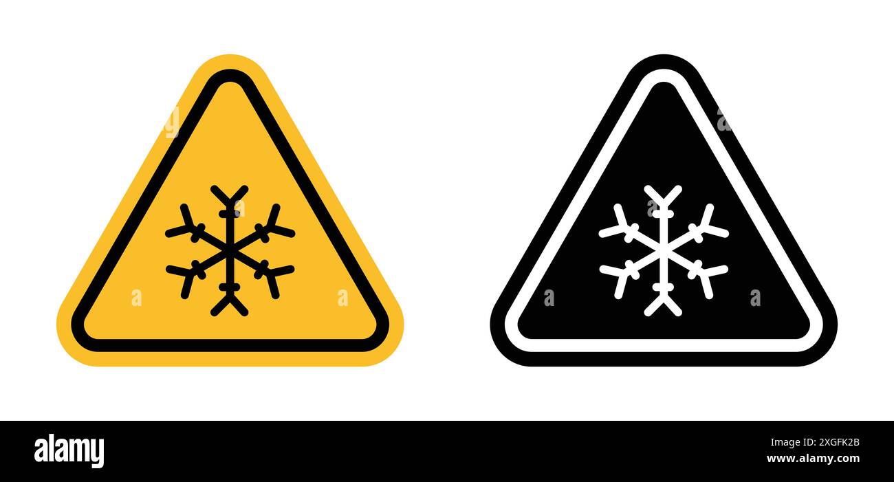 Cold warning sign vector logo set collection for web app ui Stock Vector Image & Art - Alamy