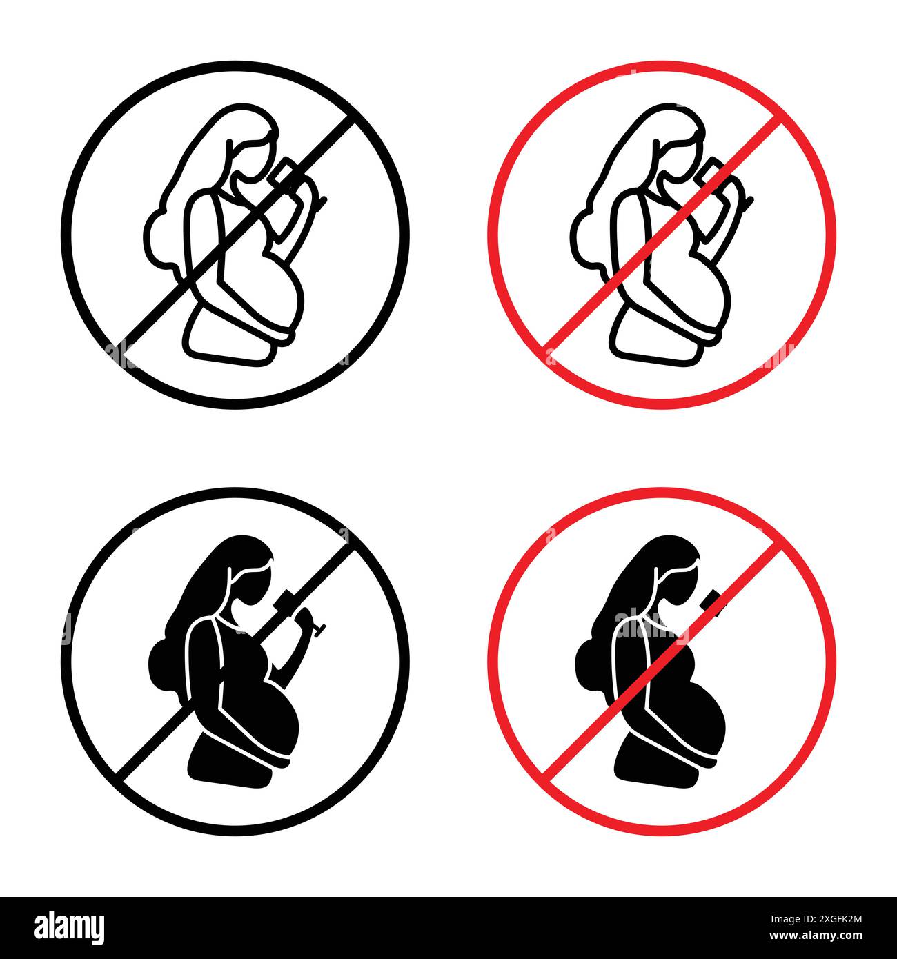 No alcohol during pregnancy period sign vector logo set collection for web app ui Stock Vector ...