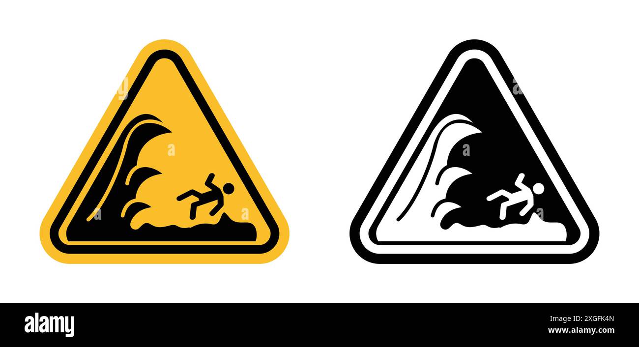 High surf warning sign Stock Vector Images - Alamy