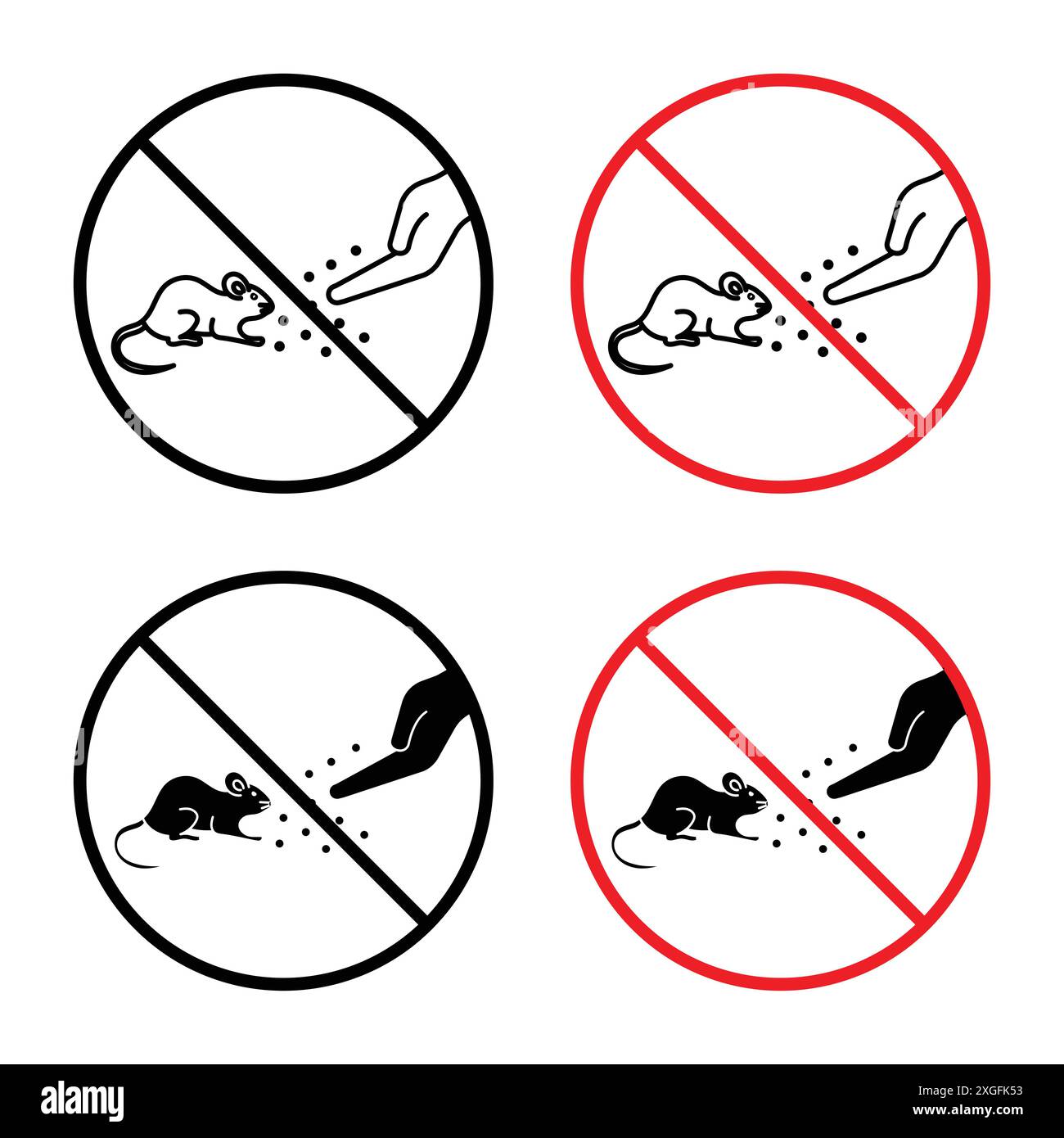 Do not feed the animals sign vector logo set collection for web app ui ...