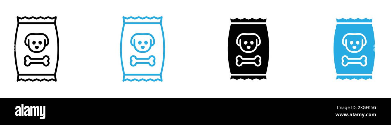 Dog food icon vector logo set collection for web app ui Stock Vector ...