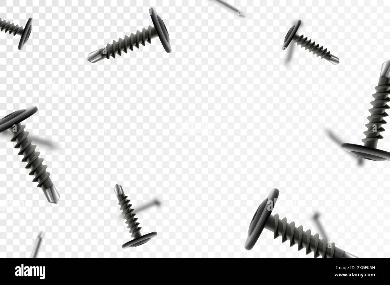 Screws on white background industrial Stock Vector Images - Alamy