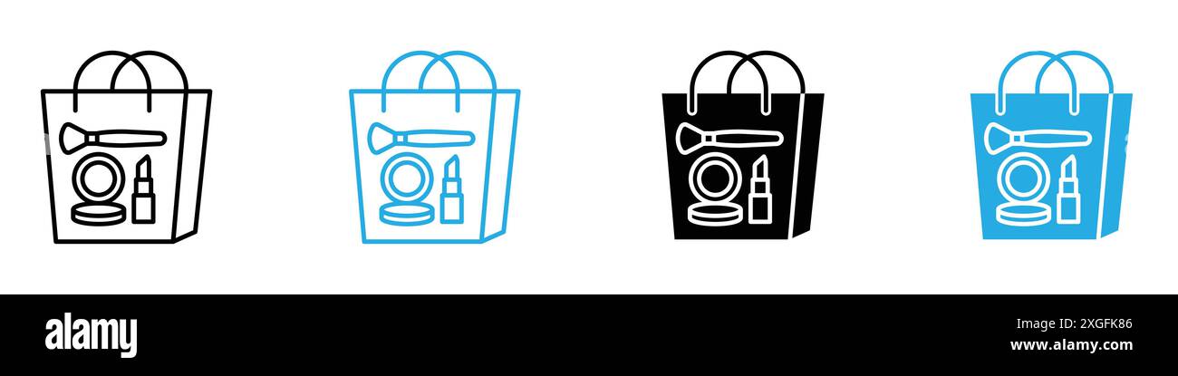 Beauty shopping icon vector logo set collection for web app ui Stock ...