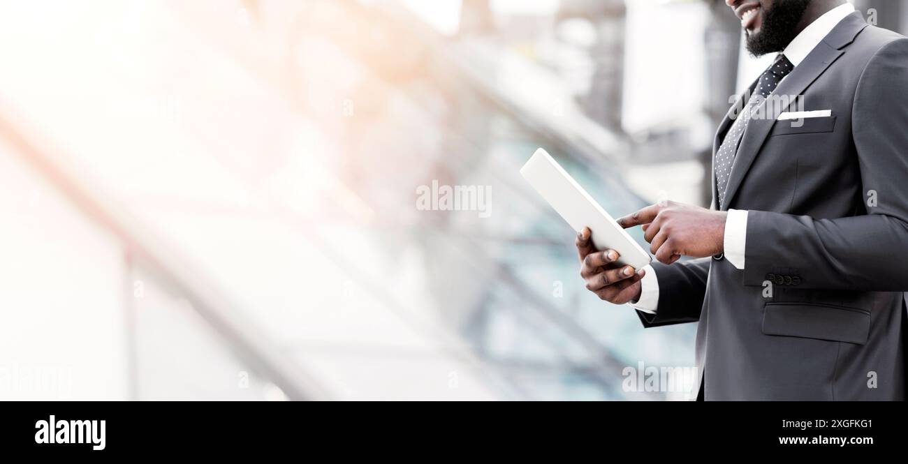 Closeup businessman walking tablet man hi-res stock photography and ...