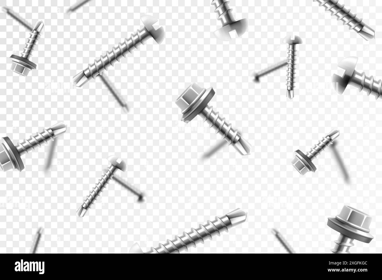 Screws on white background industrial Stock Vector Images - Alamy