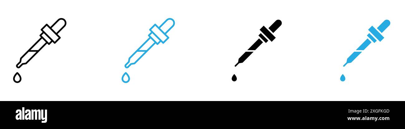 Dropper pipette Icon vector logo set collection for web app ui Stock ...