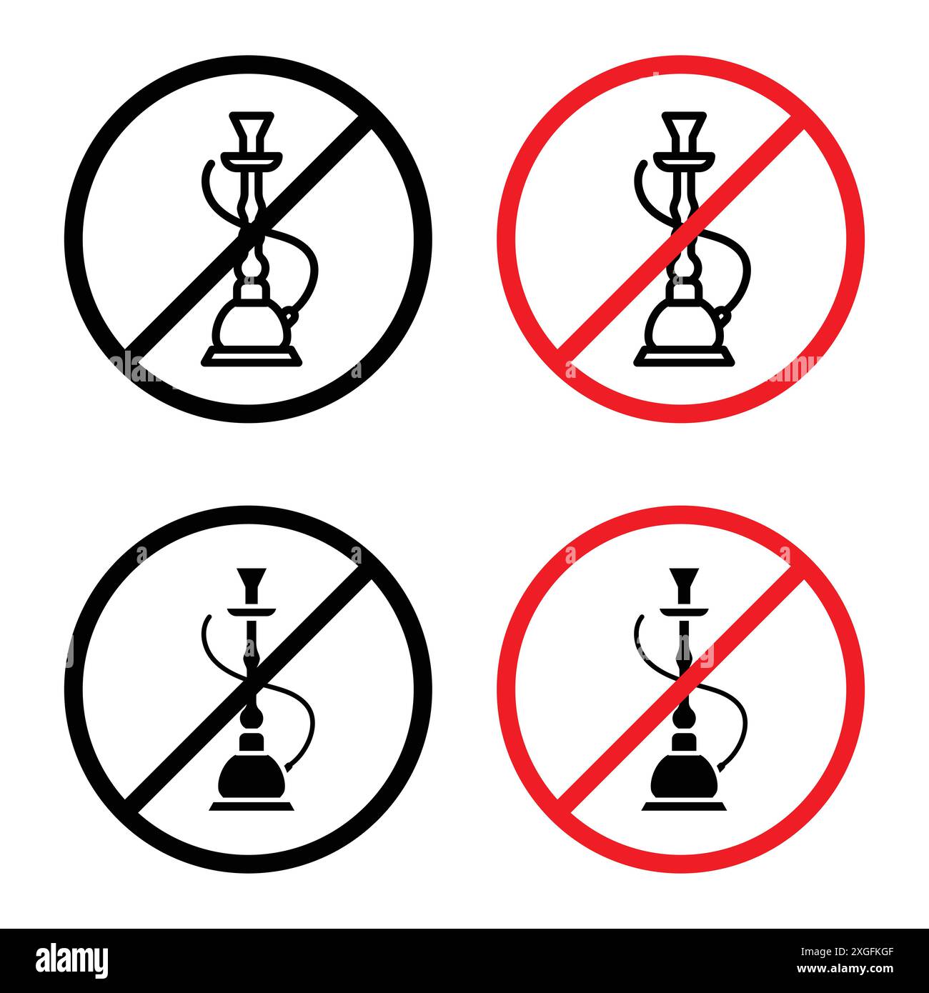 No hookah sign vector logo set collection for web app ui Stock Vector ...