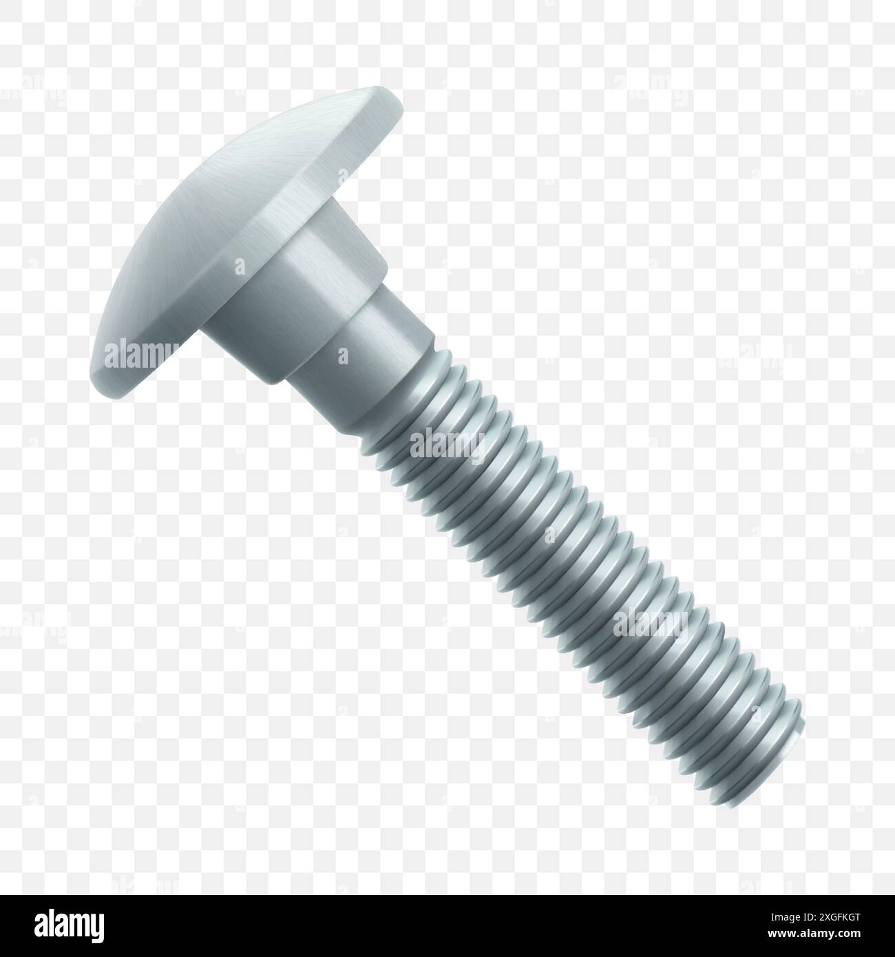 Isometric vector illustration steel bolt and hex nut isolated on white ...