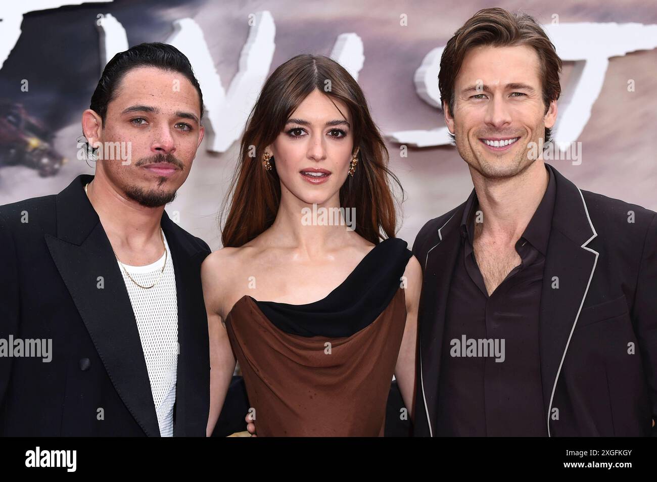 Anthony Ramos, Daisy Edgar-Jones und Glen Powell bei der Premiere des Kinofilms Twisters im ...