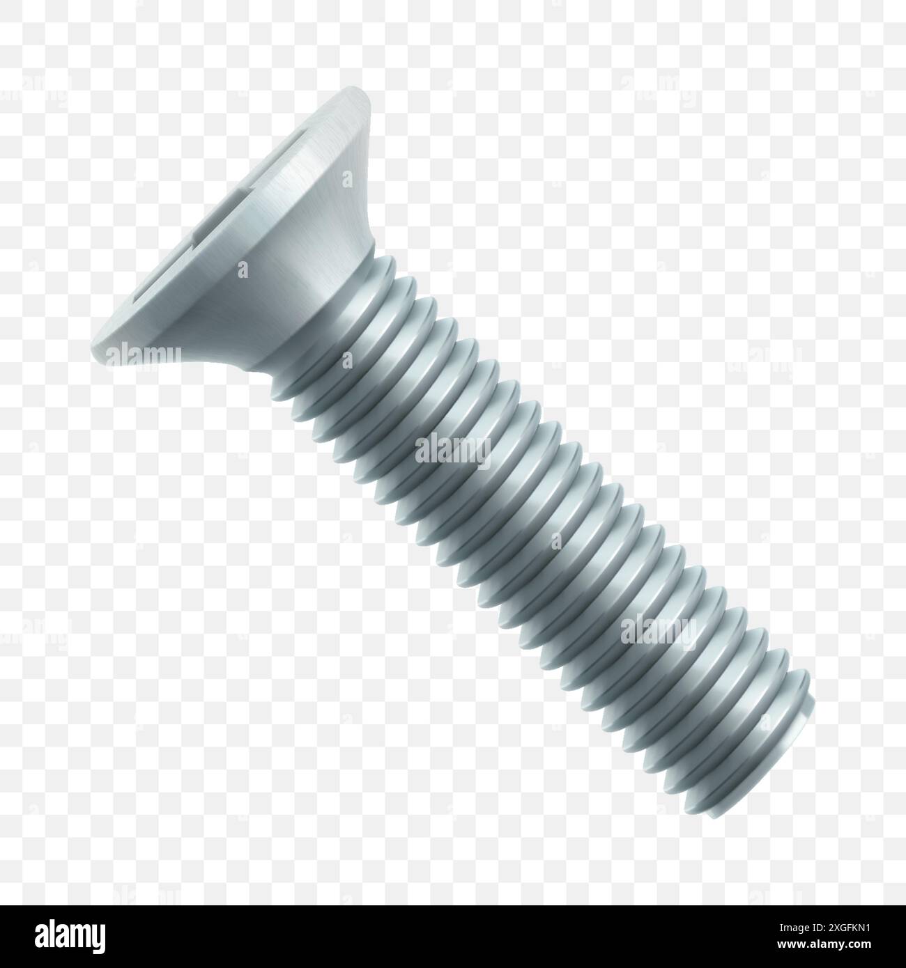 Isometric vector illustration steel bolt and hex nut isolated on white ...