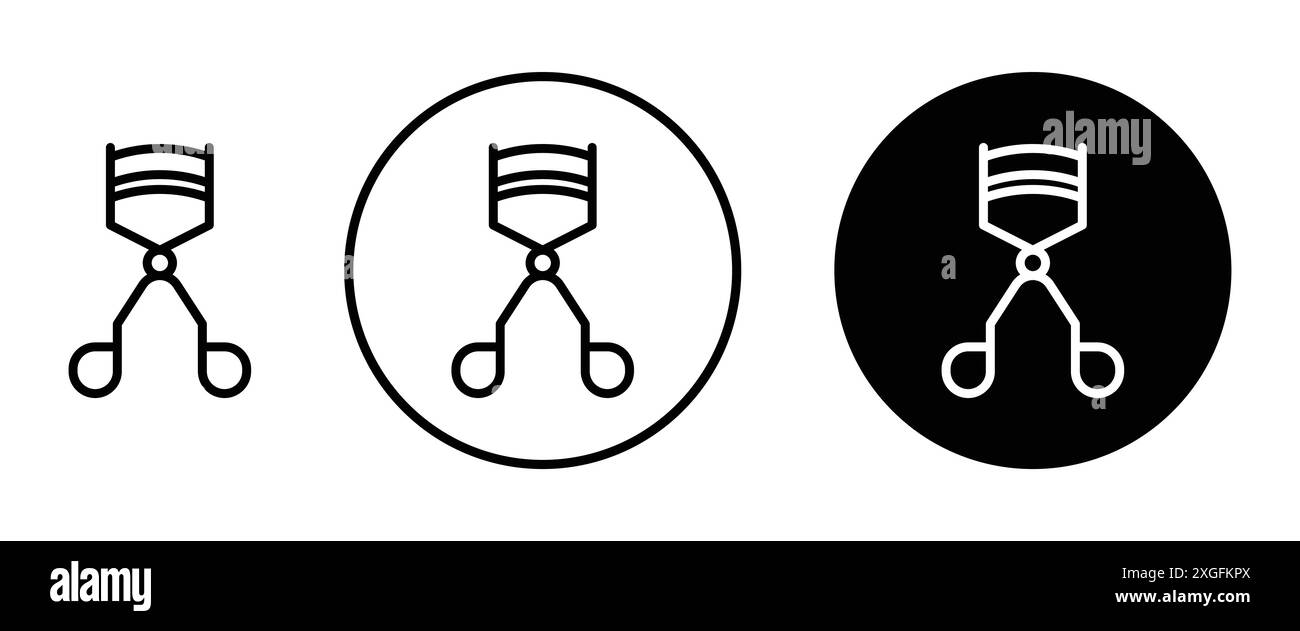Eyelash curler icon vector logo set collection for web app ui Stock ...