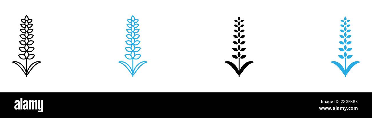 Lavender icon vector logo set collection for web app ui Stock Vector Image & Art - Alamy