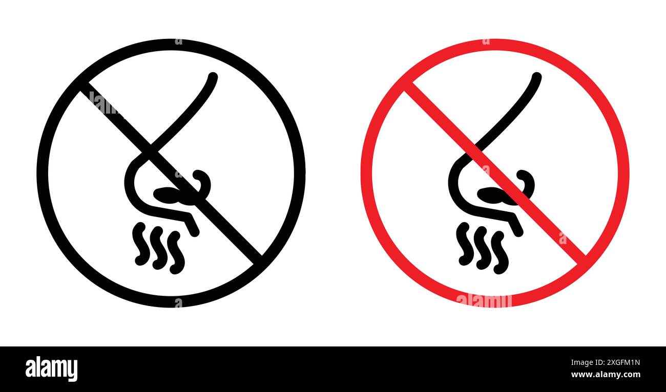 No smell sign forbidden nose hi-res stock photography and images - Alamy