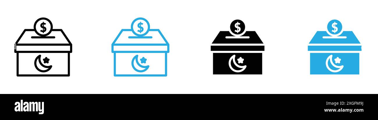 Infaq icon vector logo set collection for web app ui Stock Vector Image ...