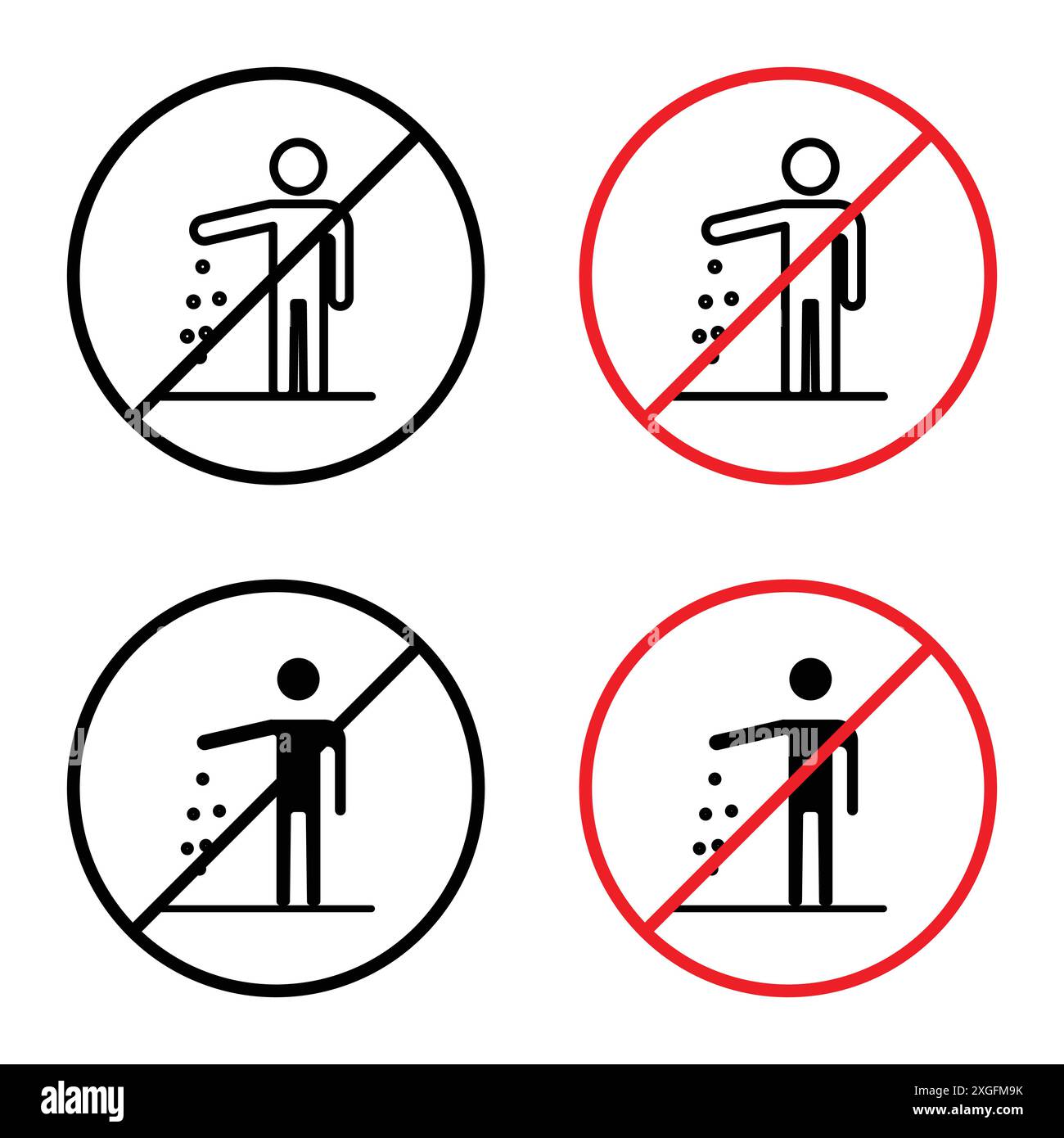 No littering sign vector illustration hi-res stock photography and ...