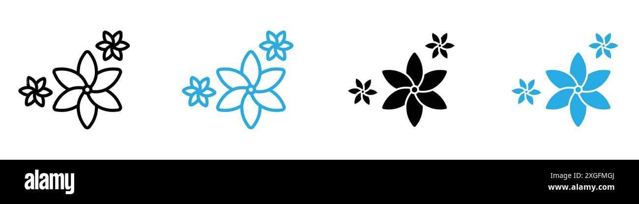 Jasmine icon vector logo set collection for web app ui Stock Vector ...