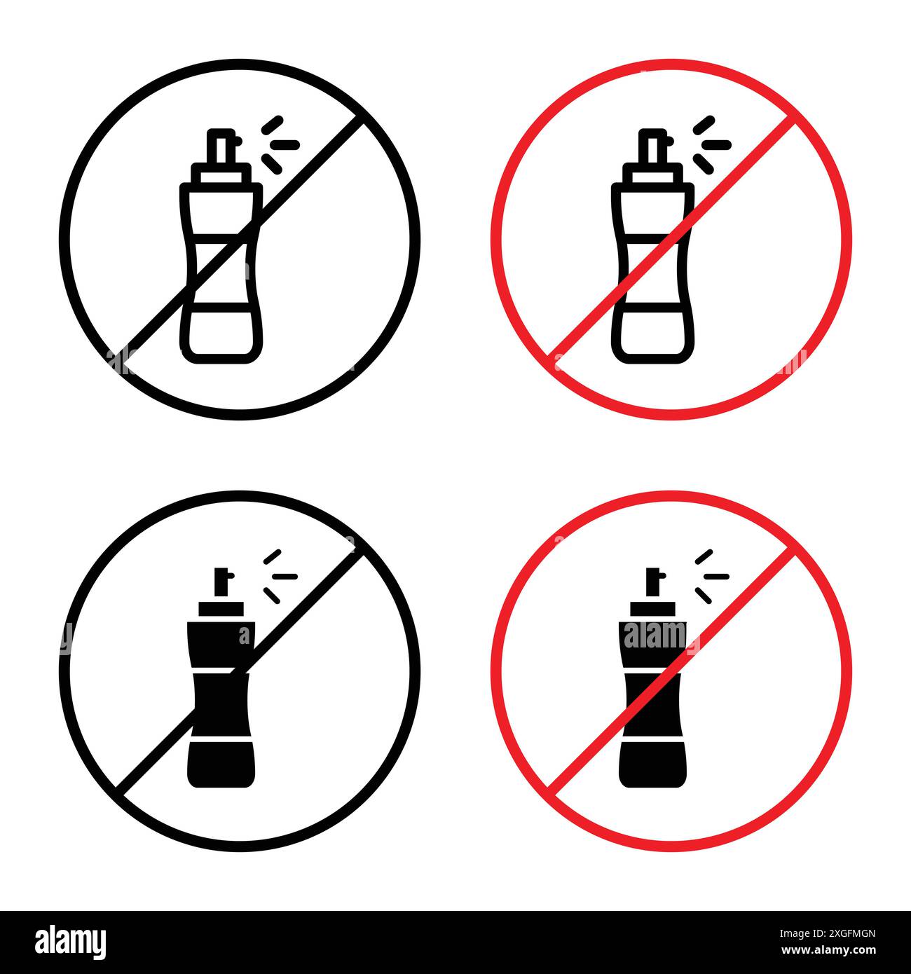No aerosol spray sign vector logo set collection for web app ui Stock Vector Image & Art - Alamy