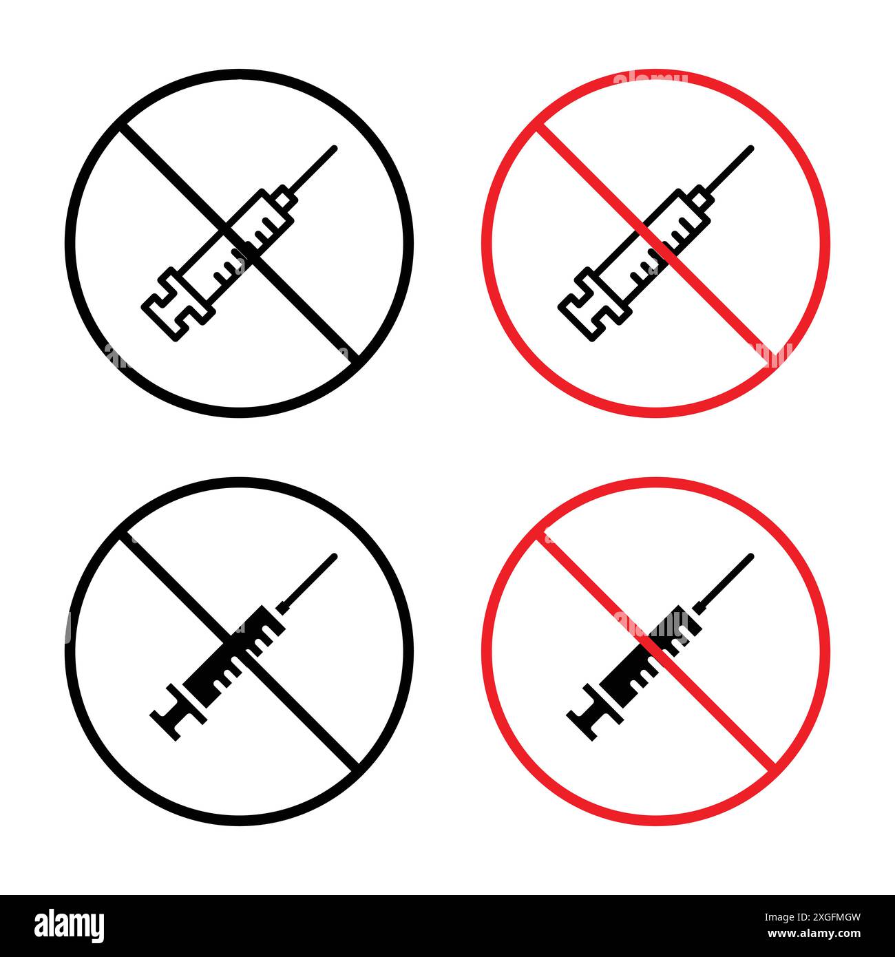 No syringe sign vector logo set collection for web app ui Stock Vector Image & Art - Alamy