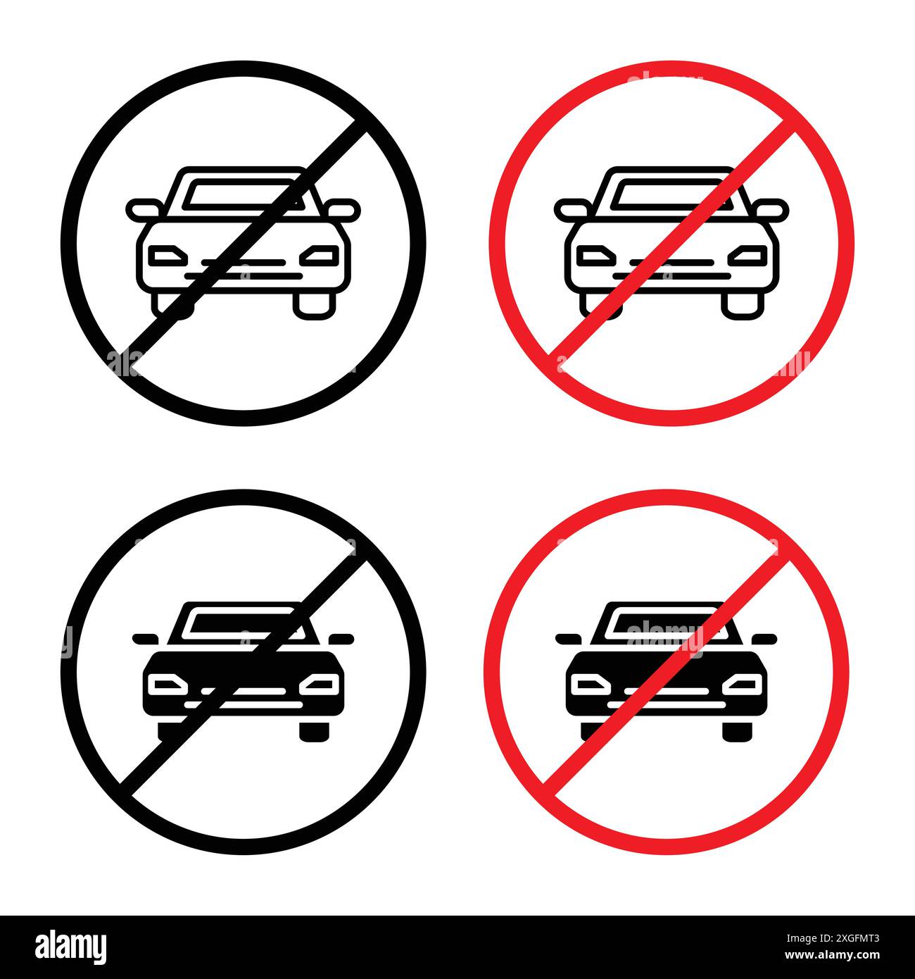No cars allowed sign Stock Vector Images - Alamy