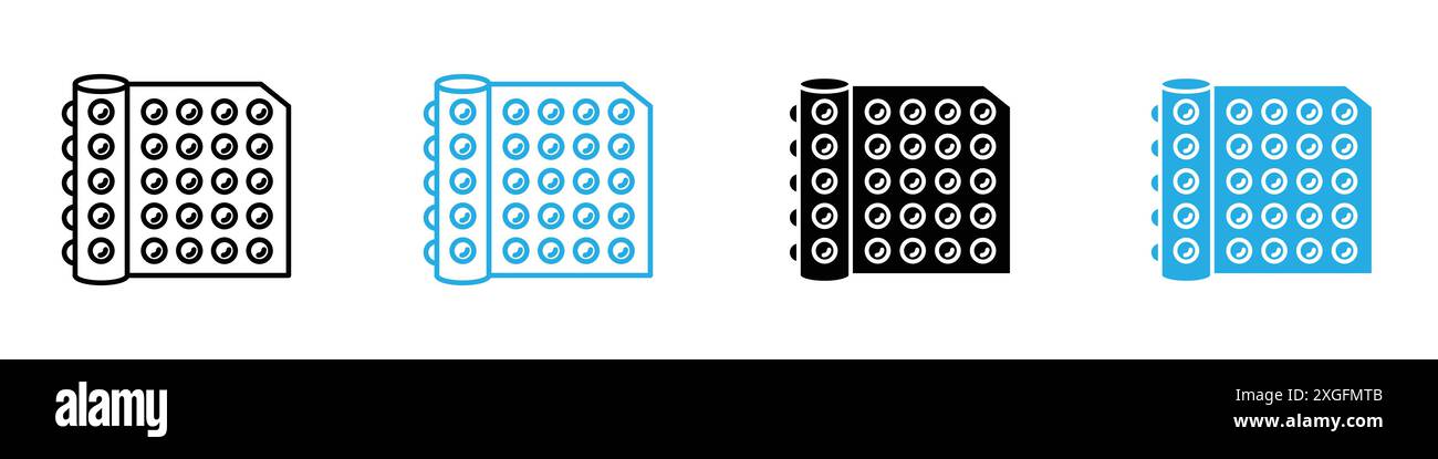 Bubble wrap icon vector logo set collection for web app ui Stock Vector ...