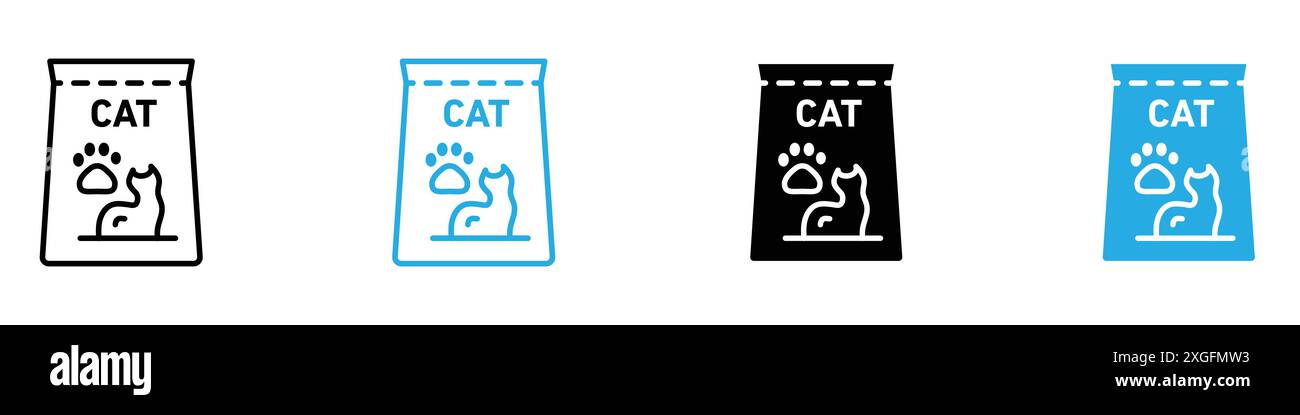 Cat food icon vector logo set collection for web app ui Stock Vector ...
