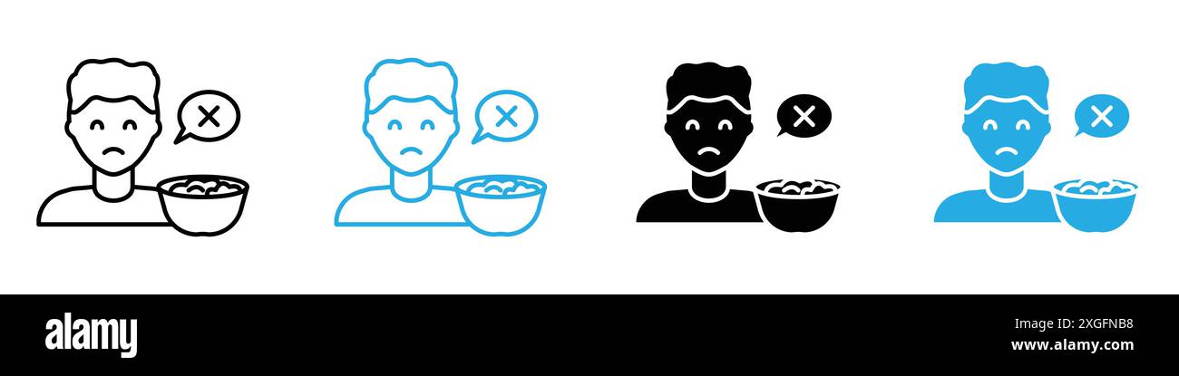 Lack of appetite icon vector logo set collection for web app ui Stock ...