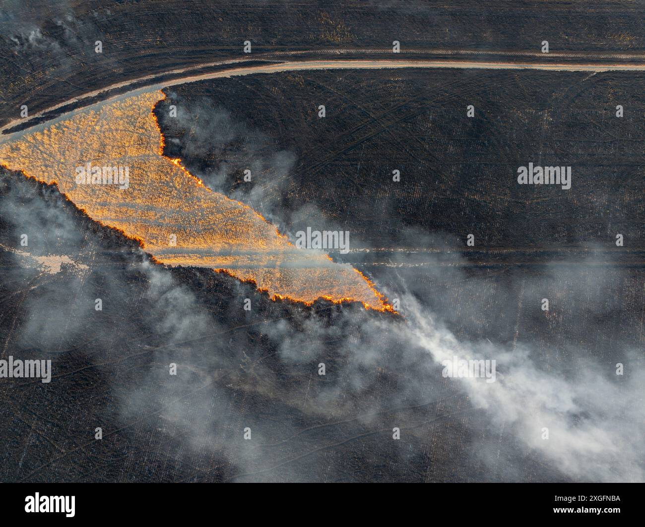 Clouds smoke above burning field hi-res stock photography and images ...