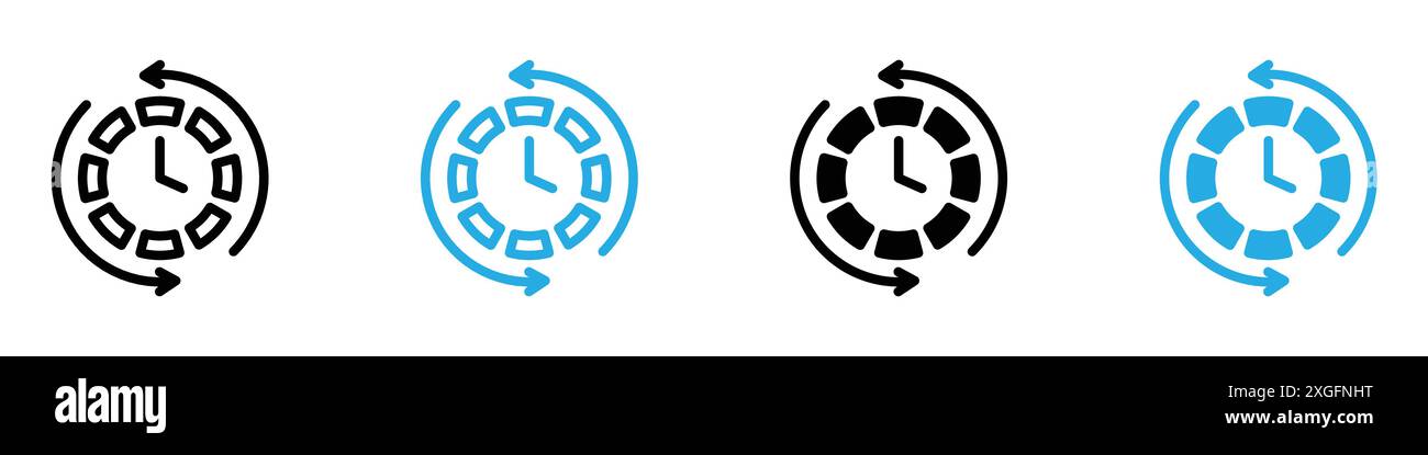 Course of time icon vector logo set collection for web app ui Stock ...
