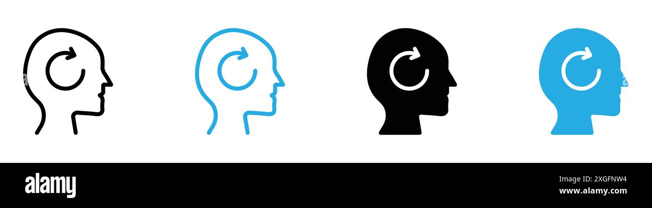 Memory recall icon vector logo set collection for web app ui Stock ...