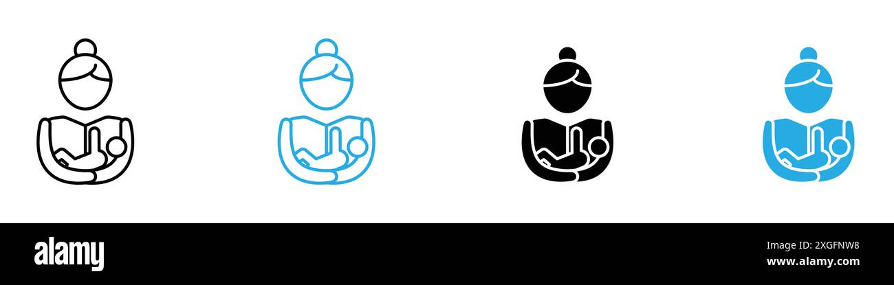 Postnatal care icon vector logo set collection for web app ui Stock ...