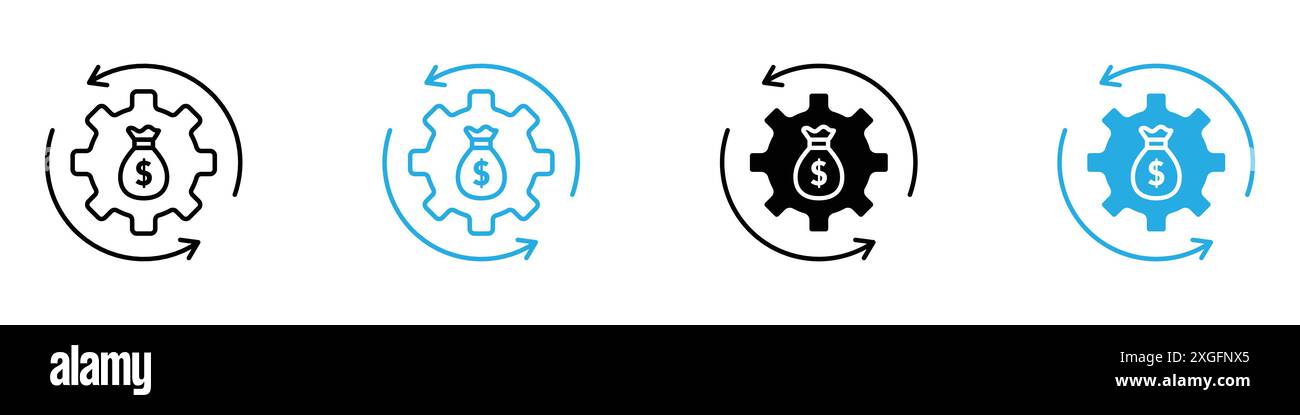 Money processes icon vector logo set collection for web app ui Stock ...