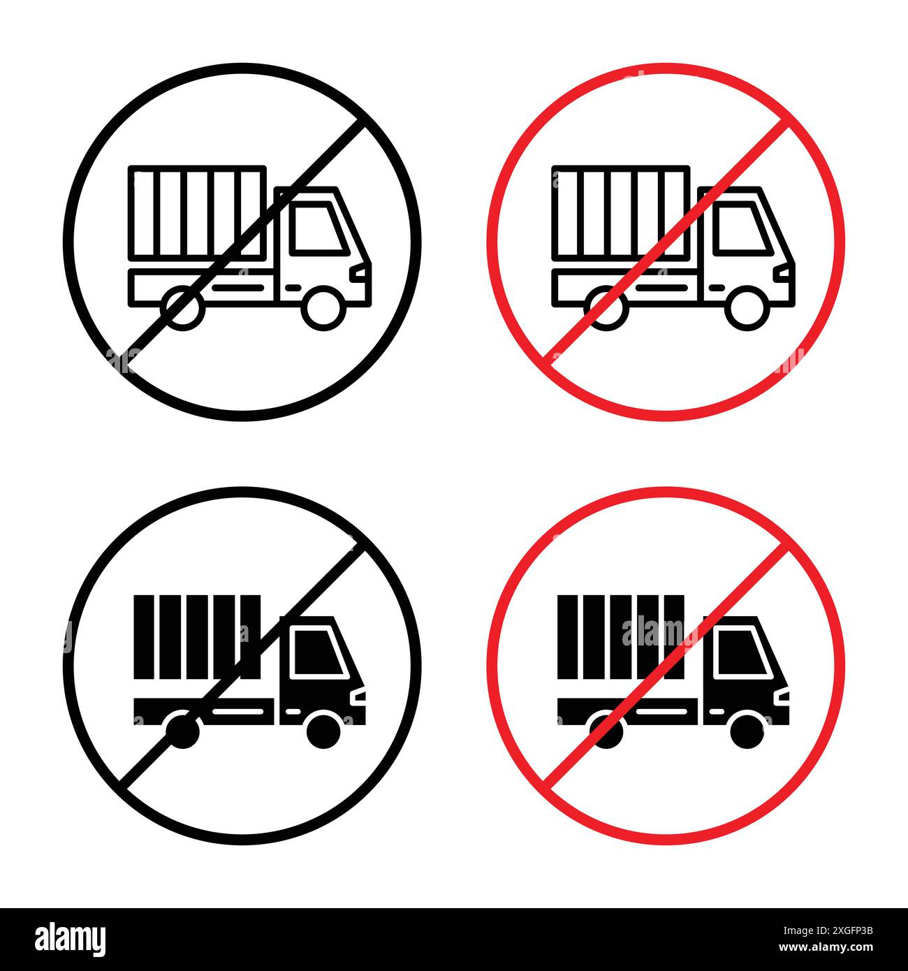 No truck sign vector logo set collection for web app ui Stock Vector Image & Art - Alamy