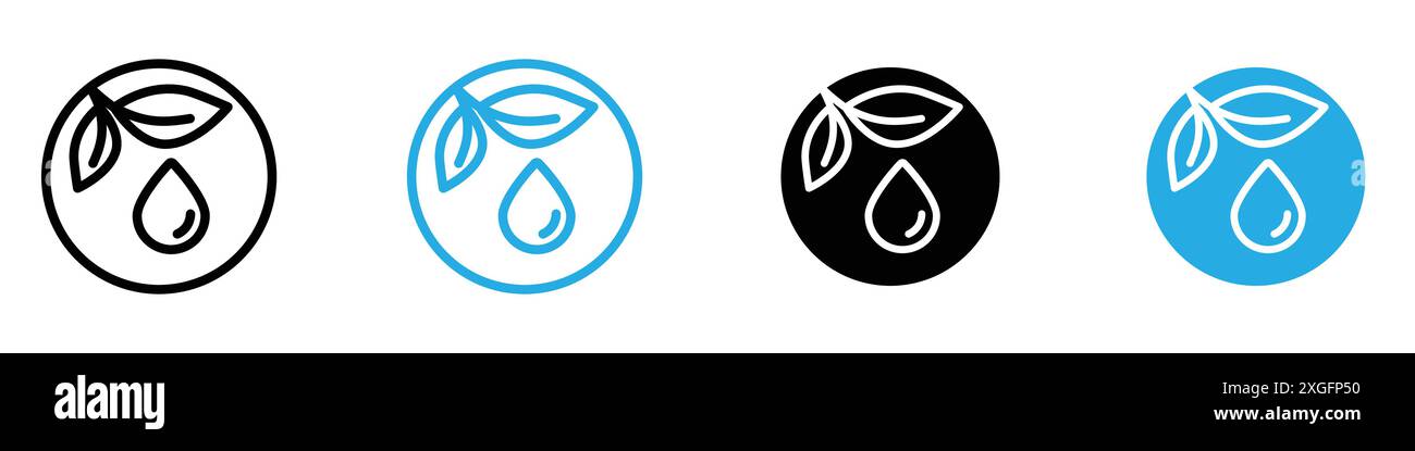 Essentials oil drop icon vector logo set collection for web app ui ...