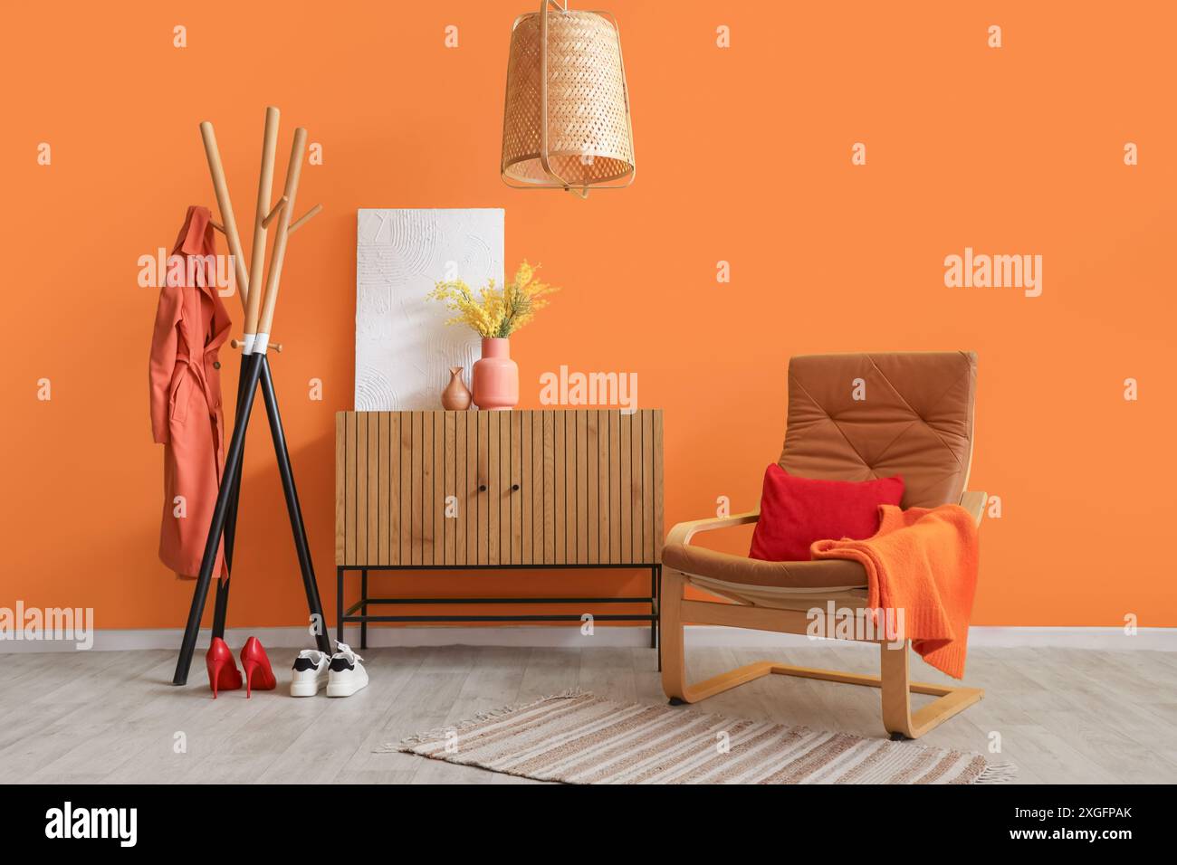 Painting with wall coat rack hi-res stock photography and images - Alamy