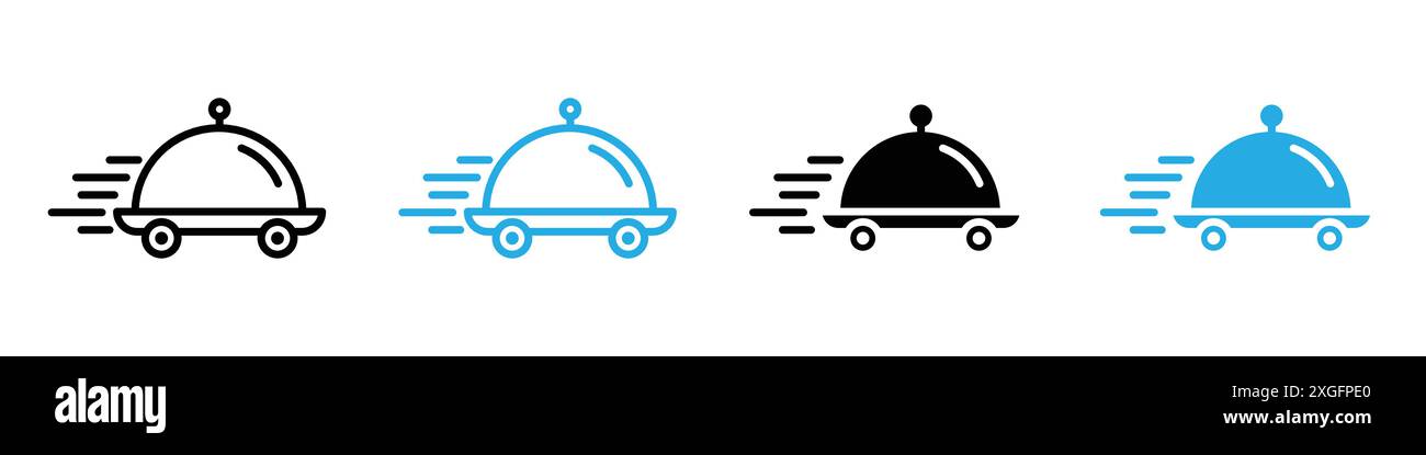 Food delivery icon vector logo set collection for web app ui Stock ...