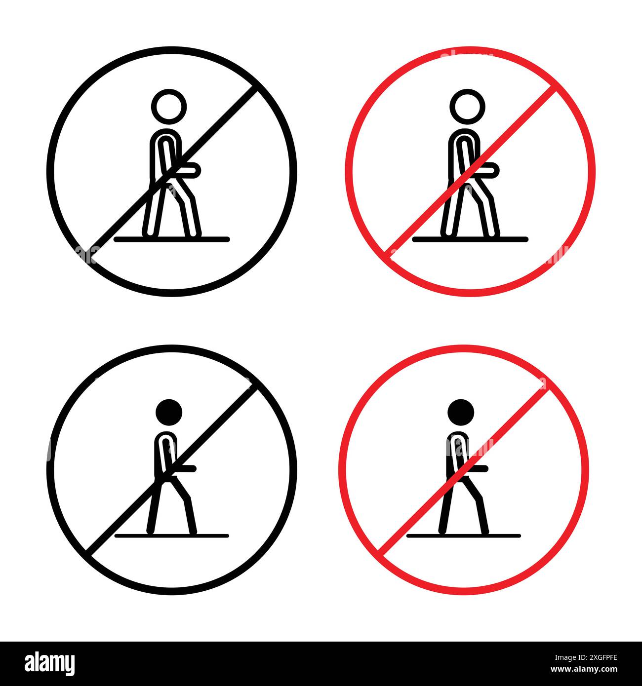 No entry sign vector logo set collection for web app ui Stock Vector Image & Art - Alamy