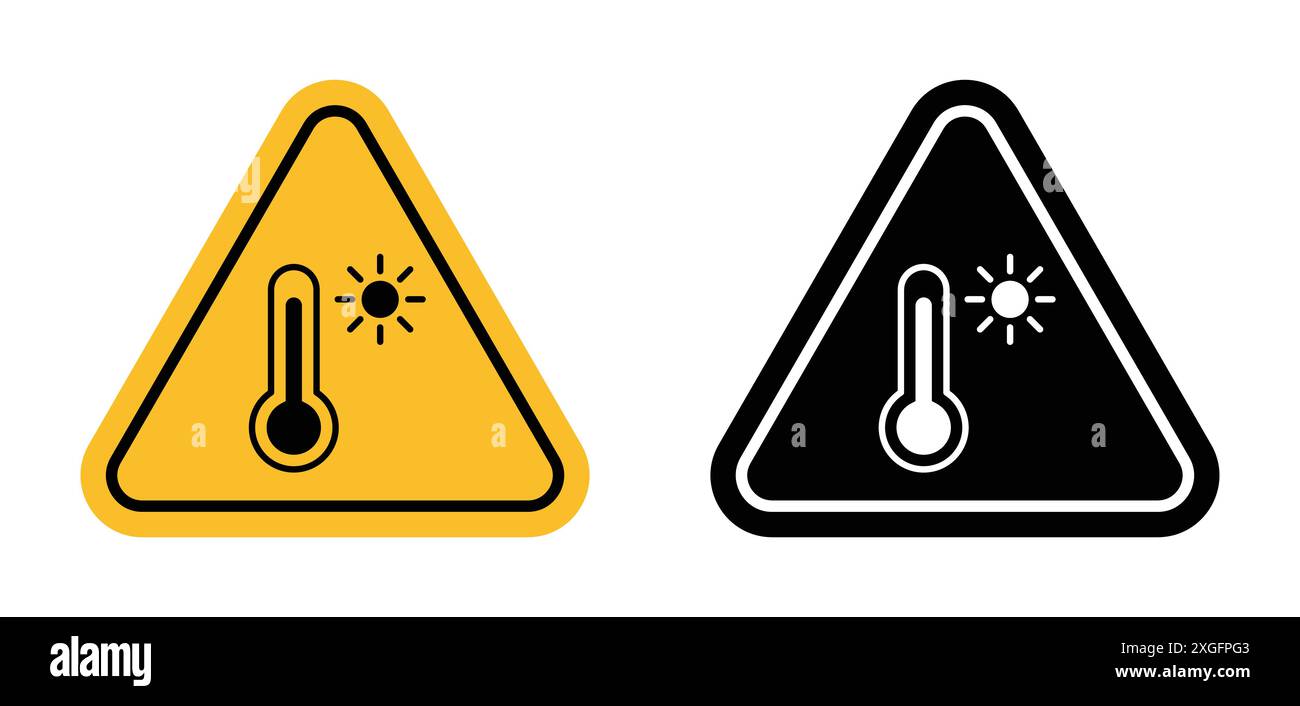 Vector high temperature warning sign hi-res stock photography and ...
