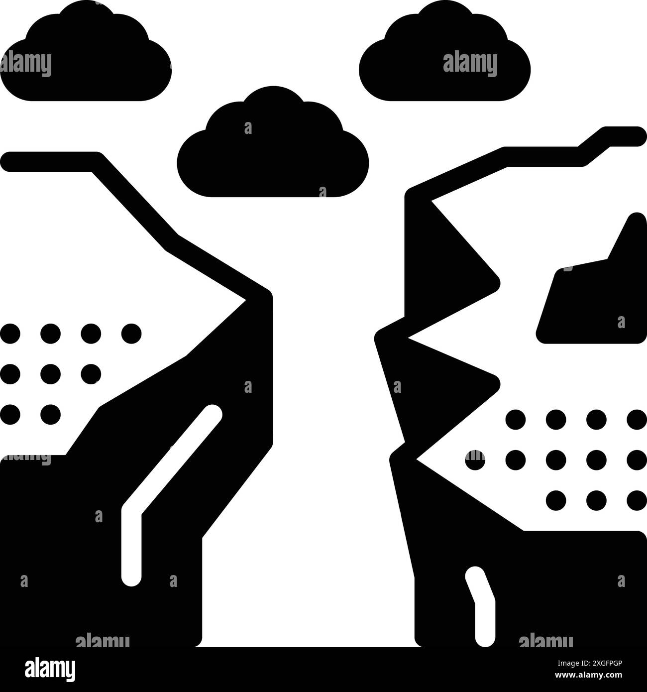 Icon for cliff,landslide Stock Vector Image & Art - Alamy